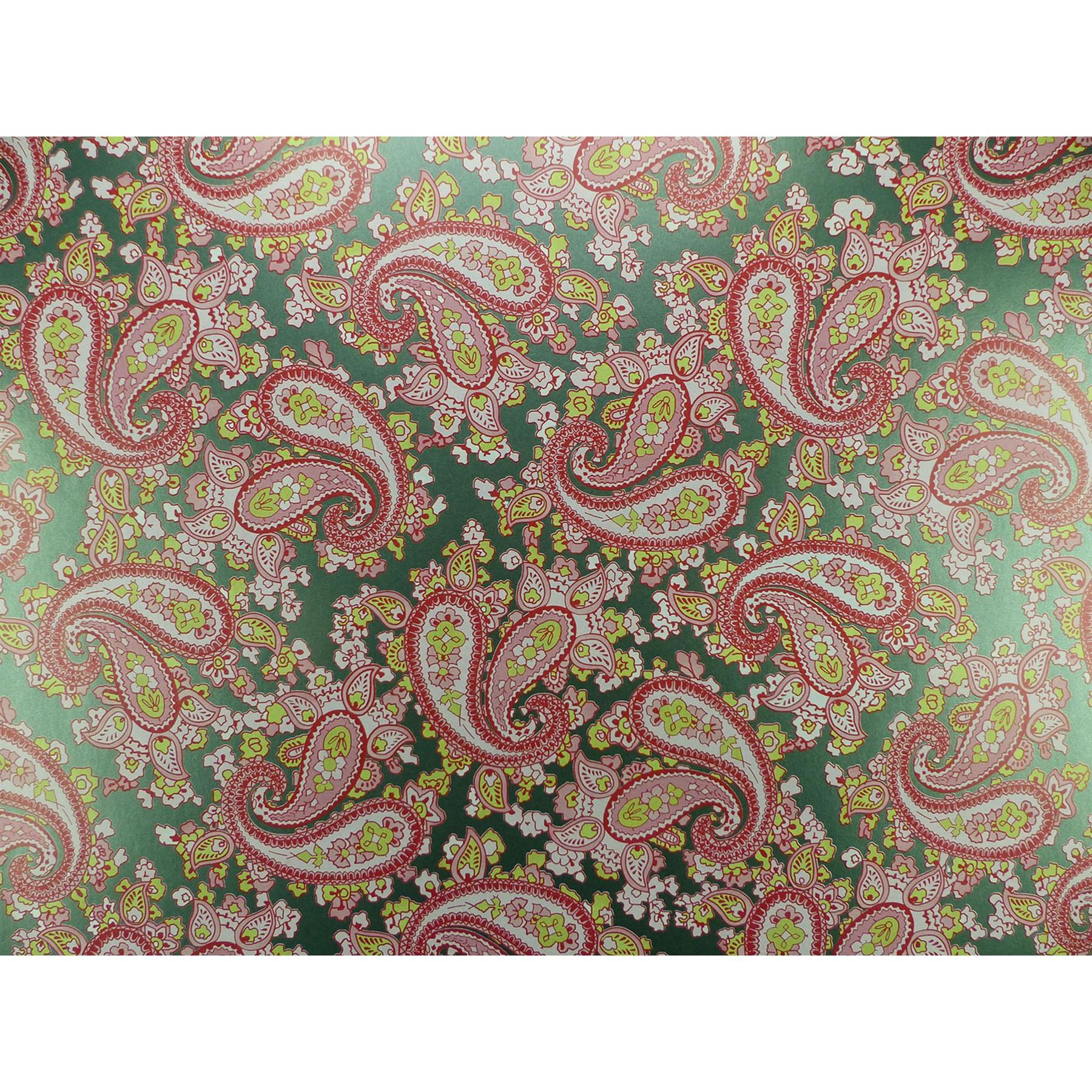 Racing Green Backed Pink Paisley Paper Guitar Body Decal - 420x295mm ...