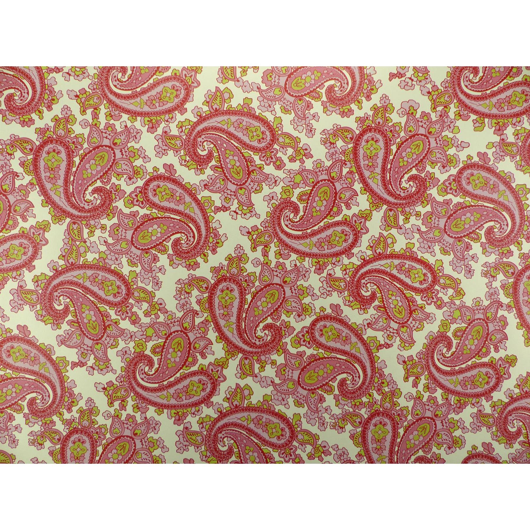 Pearl Gold Backed Pink Paisley Paper Guitar Body Decal - 420x295mm ...