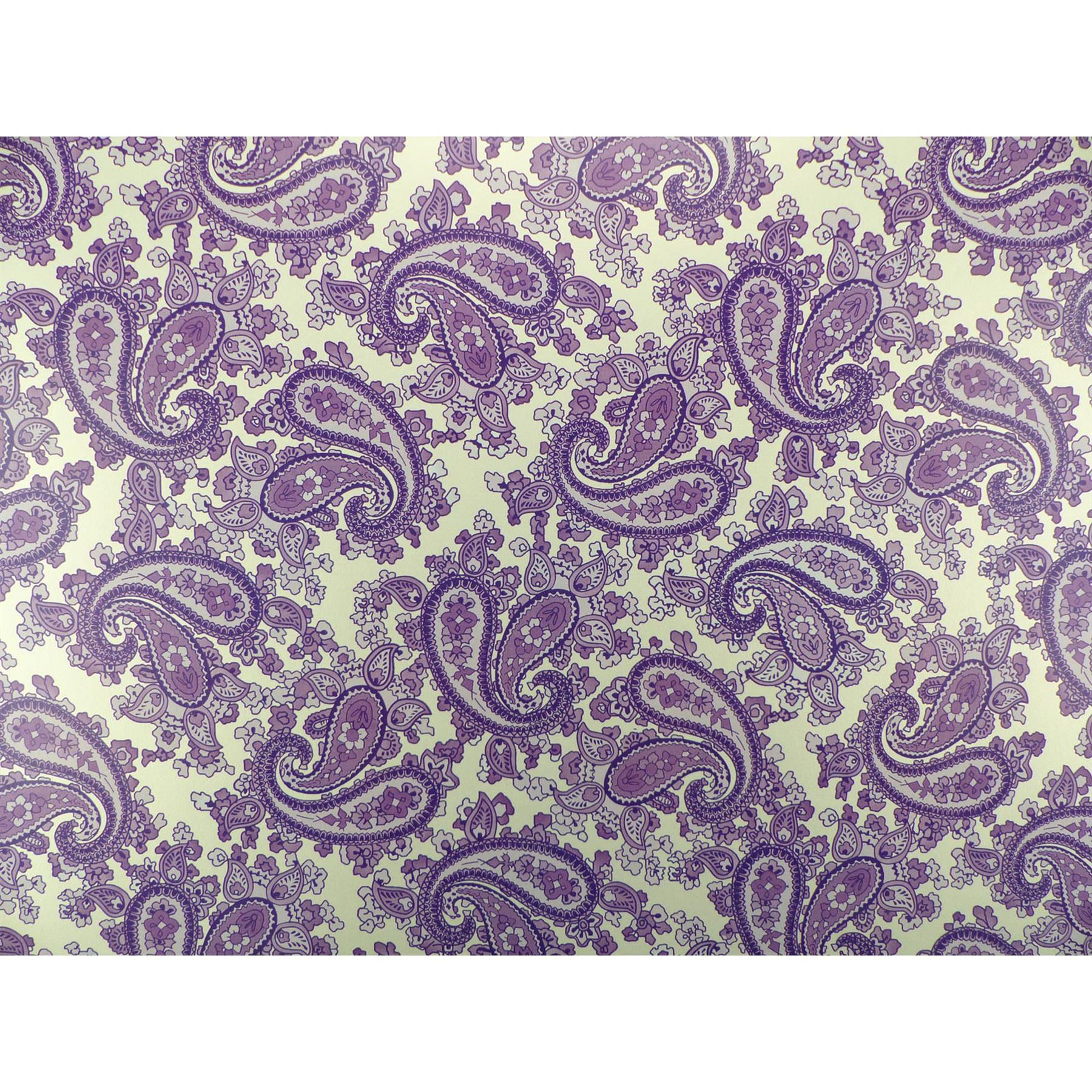 Pearl Gold Backed Purple Paisley Paper Guitar Body Decal - 420x295mm ...