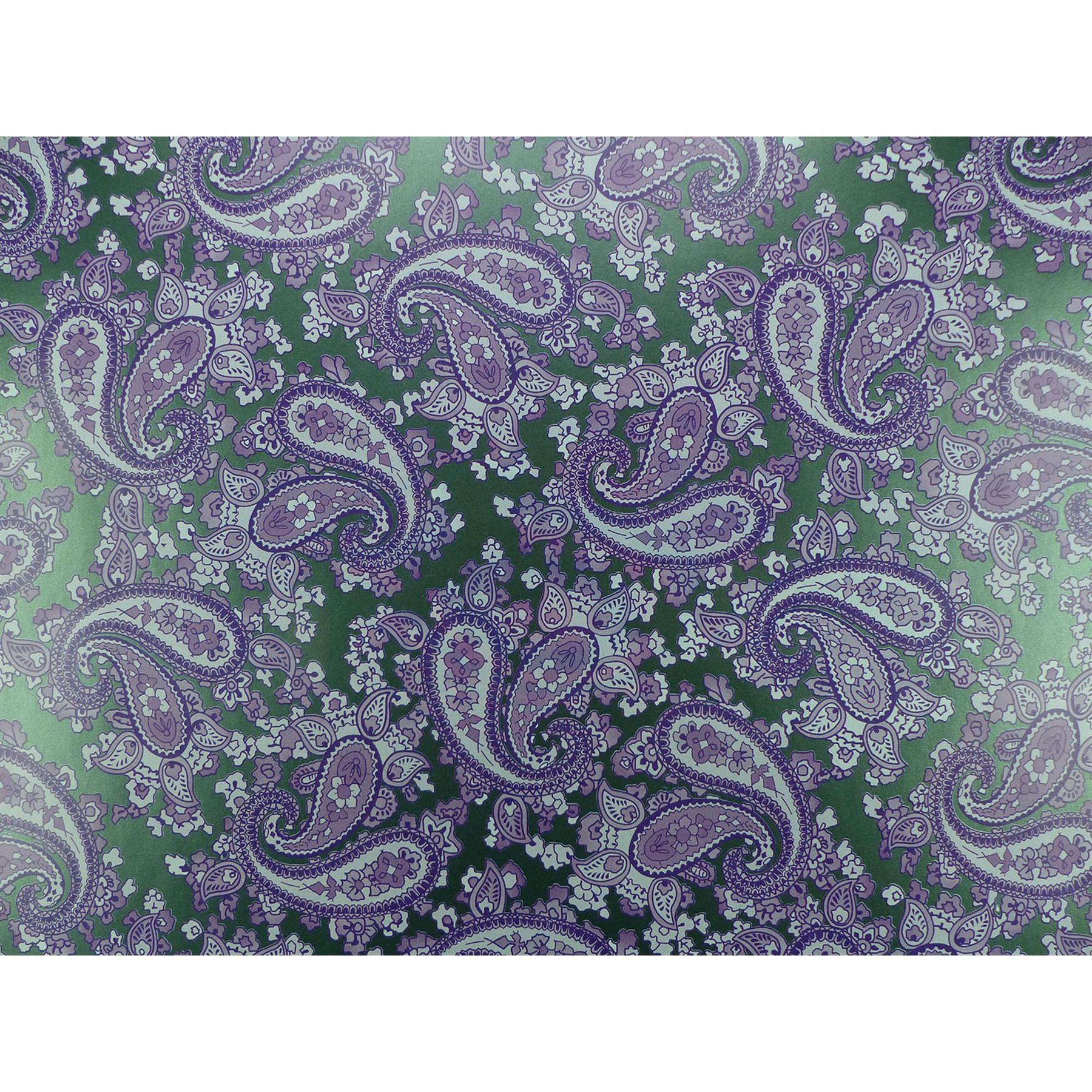 Racing Green Backed Purple Paisley Paper Guitar Body Decal - 420x295mm ...