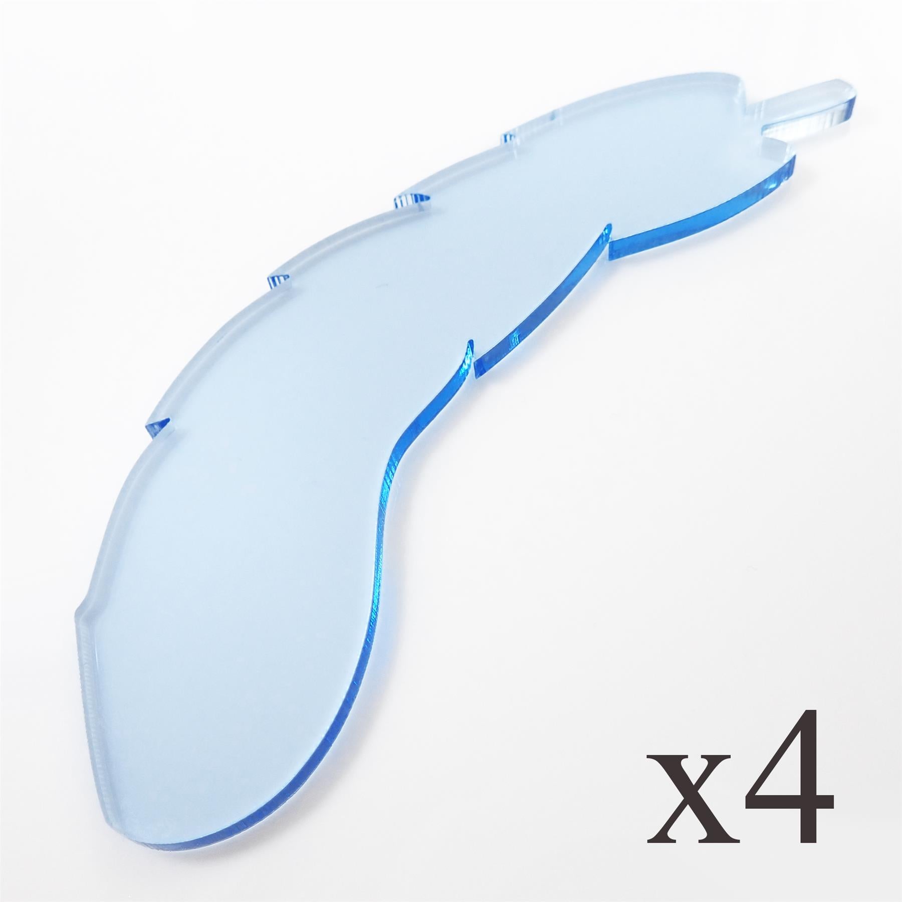 Glass Look Cast Acrylic Feather Decorations, 100mm (Style 4) (Pack of ...