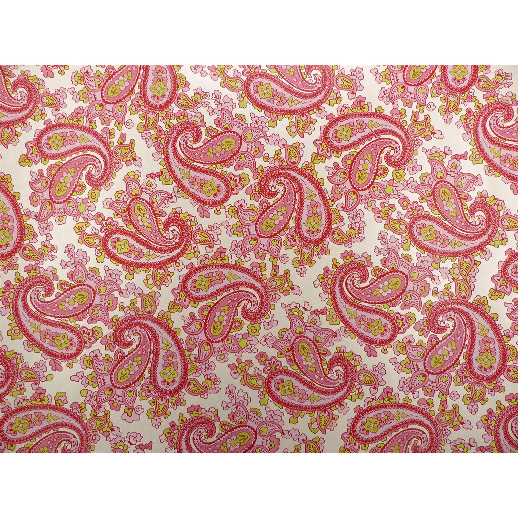 Powder Pink Backed Pink Paisley Paper Guitar Body Decal - 420x295mm ...