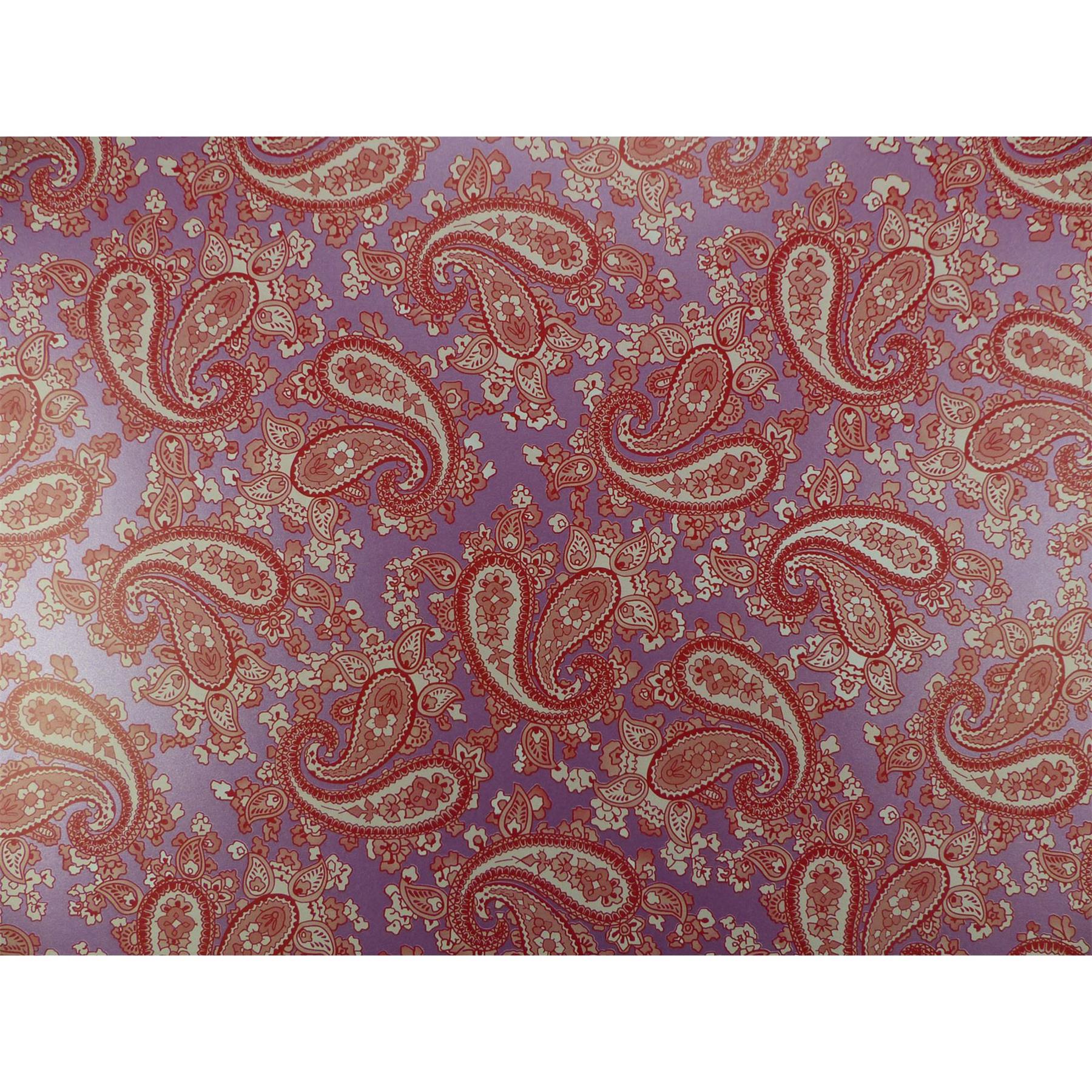 Purple Backed Red Paisley Paper Guitar Body Decal - 420x295mm – Rothko ...