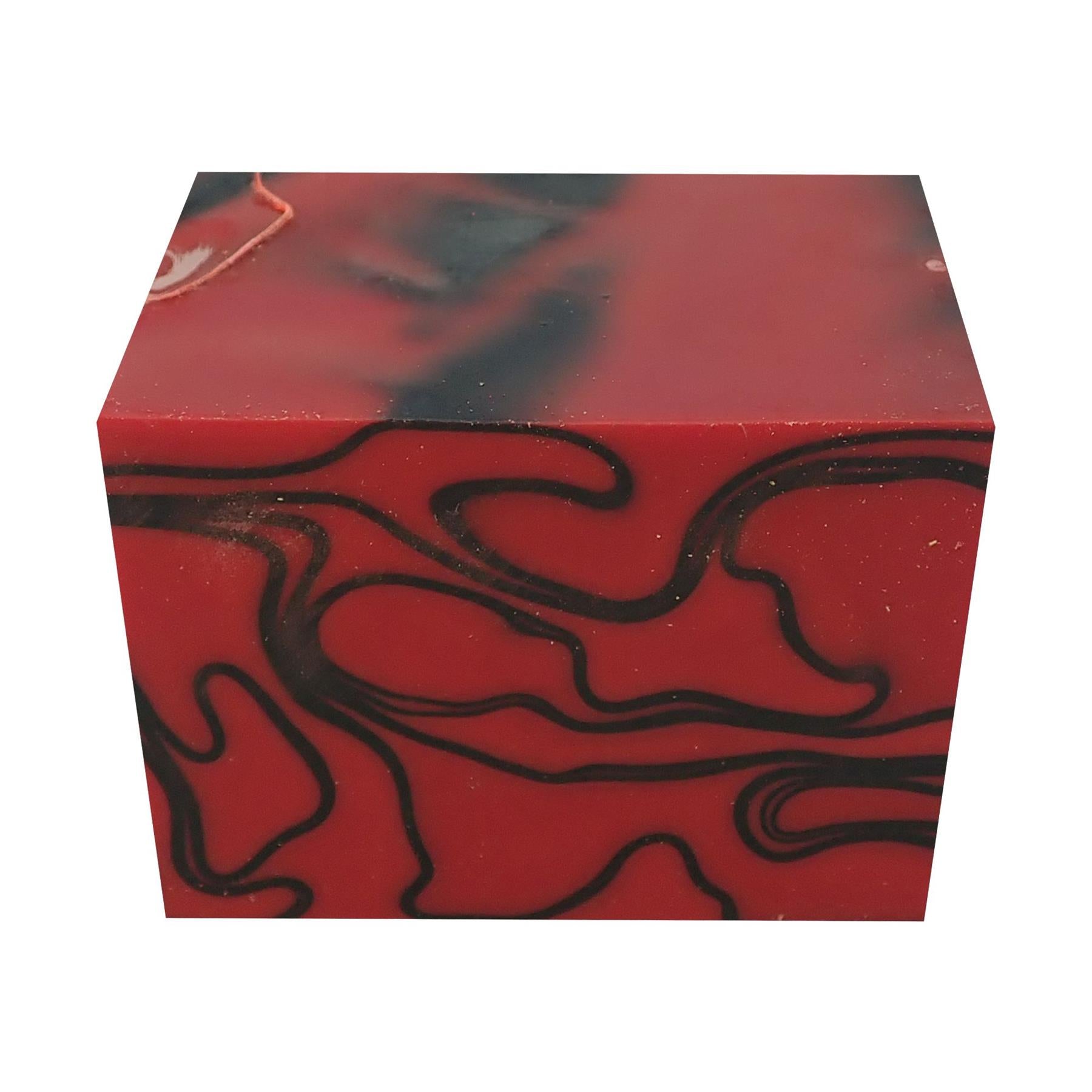 Red Devil Abstract Kirinite Acrylic Block - 64x42x42mm – Rothko and Frost