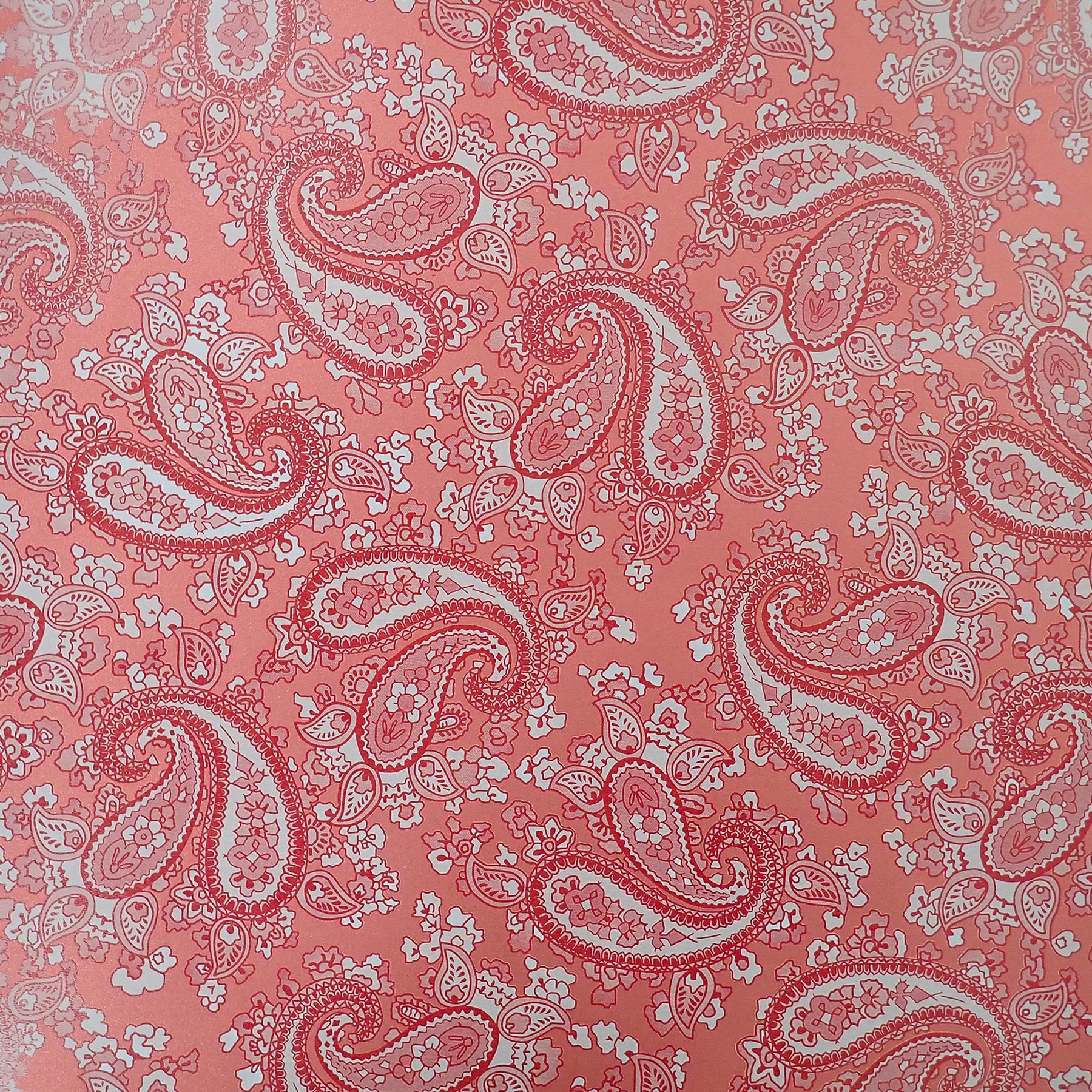Red Backed Red Paisley Paper Guitar Body Decal - 420x295mm – Rothko and ...