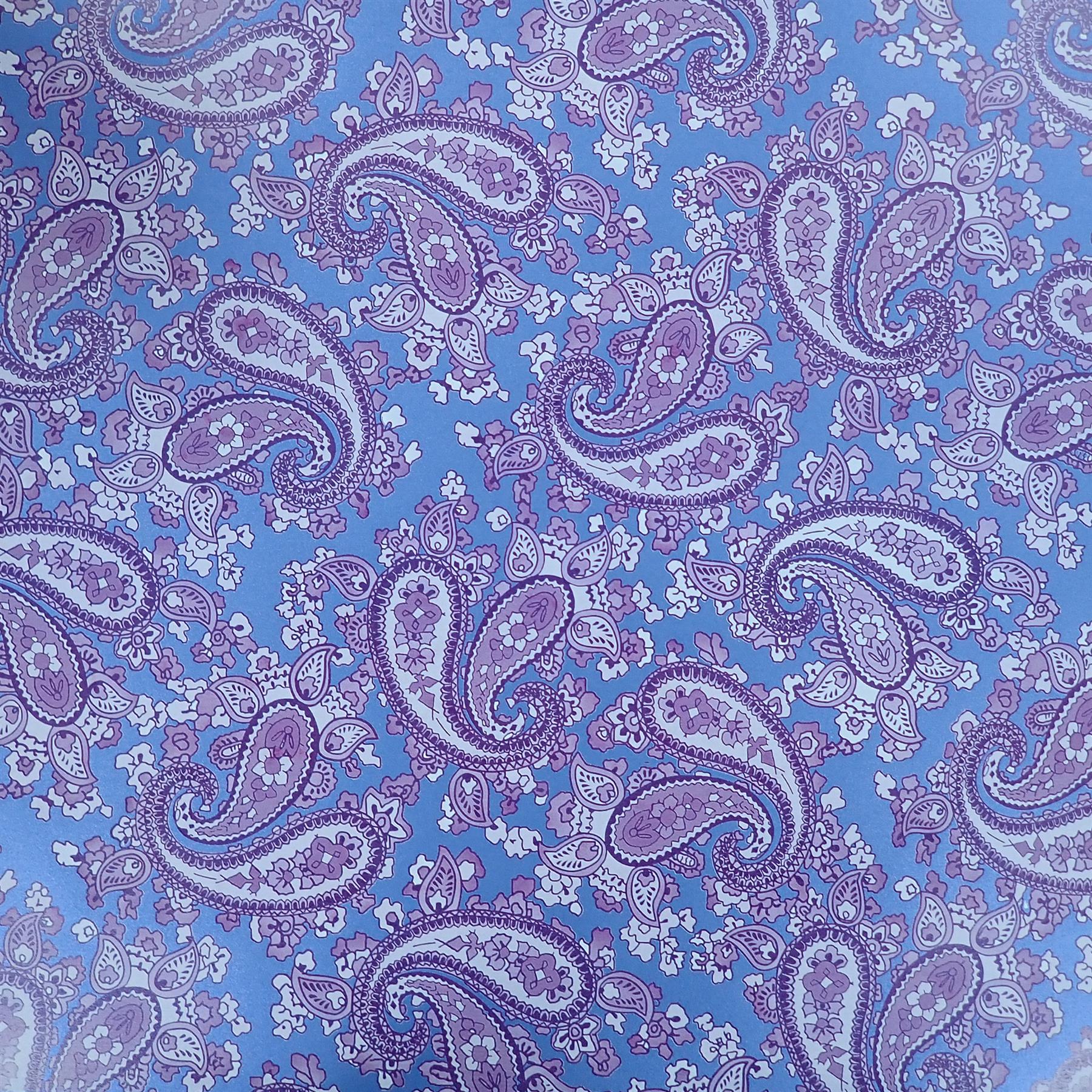 Blue Backed Purple Paisley Paper Guitar Body Decal - 420x295mm – Rothko ...