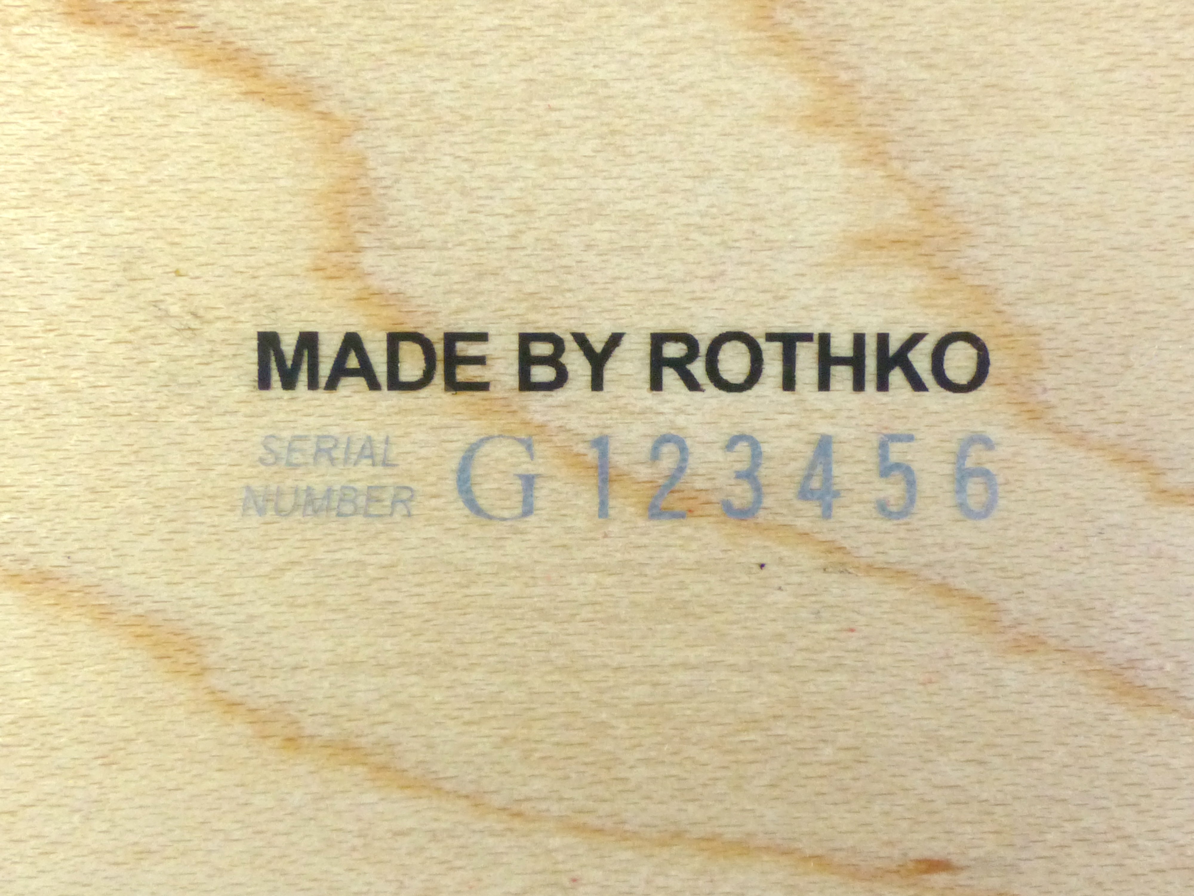 Custom Guitar Serial Number Waterslide Decal – Rothko and Frost