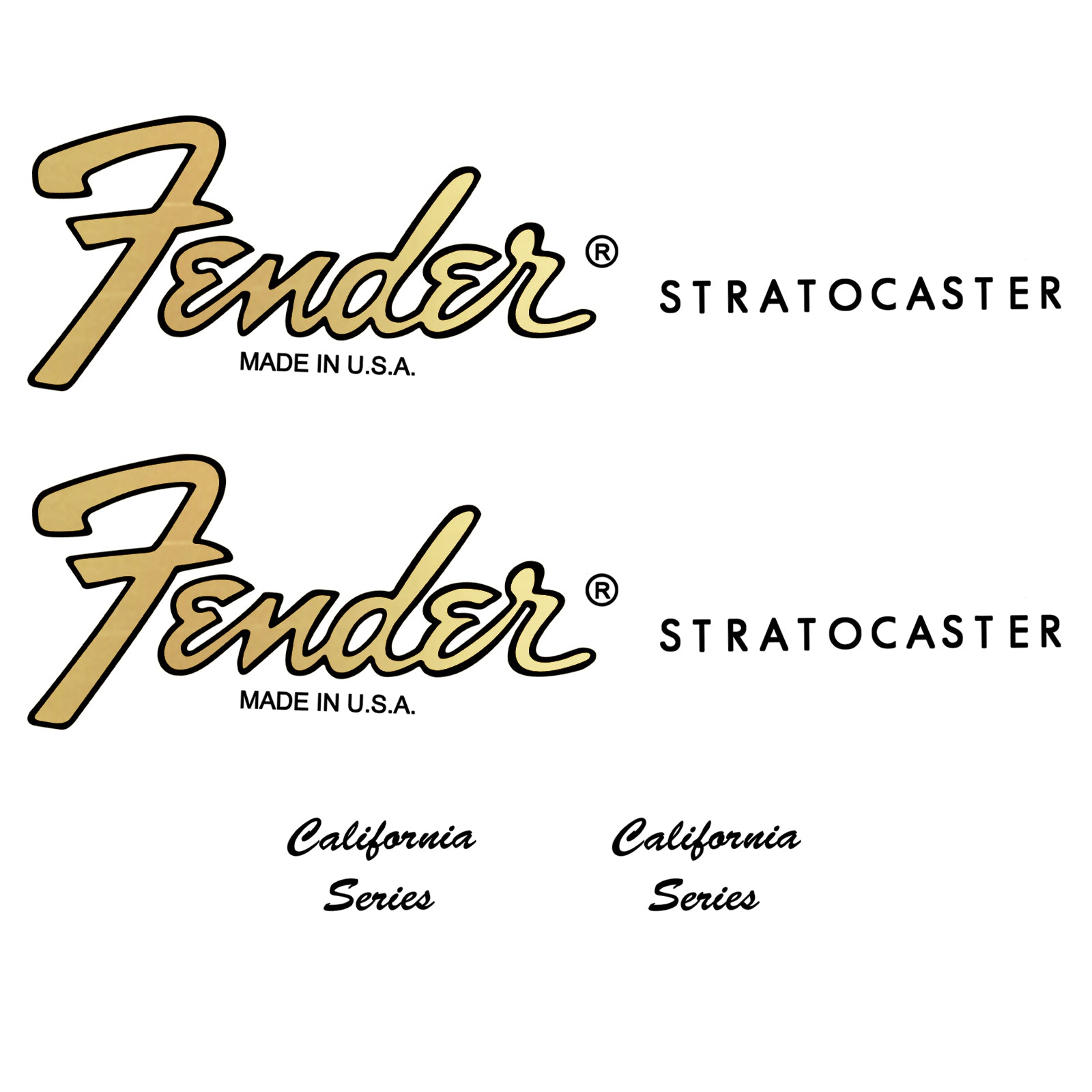 Stratocaster Restoration Headstock Decals x2