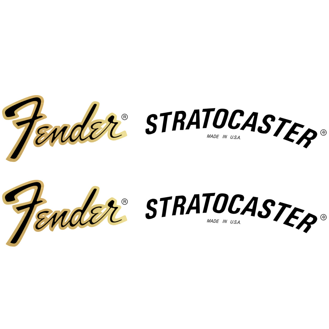 Stratocaster Restoration Headstock Decals x2